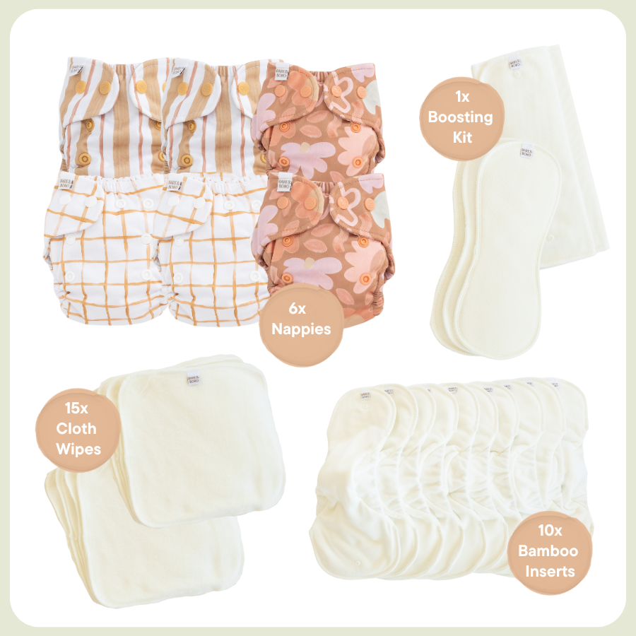 Newborn Everyday Nappy Bundle Soft Cover | Posy